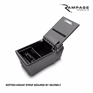 Rampage Universal Truck Bench Seat Contractor Console with Oversized Adjustable Cup Holders | Charcoal Color | 39423