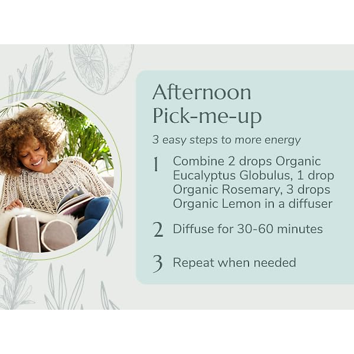 Plant Therapy Top 6 USDA Organic Essential Oil Set - Lavender, Peppermint, Eucalyptus, Lemon, Tea Tree 100% Pure, Natural Aromatherapy, for Diffusion & Topical Use, Therapeutic Grade 10 mL (1/3 oz)