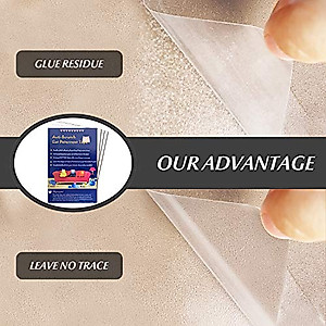 OIFIO Cat Couch Protector, Double Sided Clear Anti-Scratch Cat Deterrent Training Tape, 8 Pack larack Large Size and Pre Cut cat Furniture Protector for Your Home Protection, No pins,Residue Free