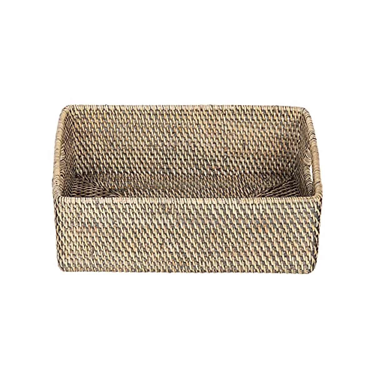 Kouboo 1060122 Laguna Rattan Shelf & Organizing Basket, Gray-Brown