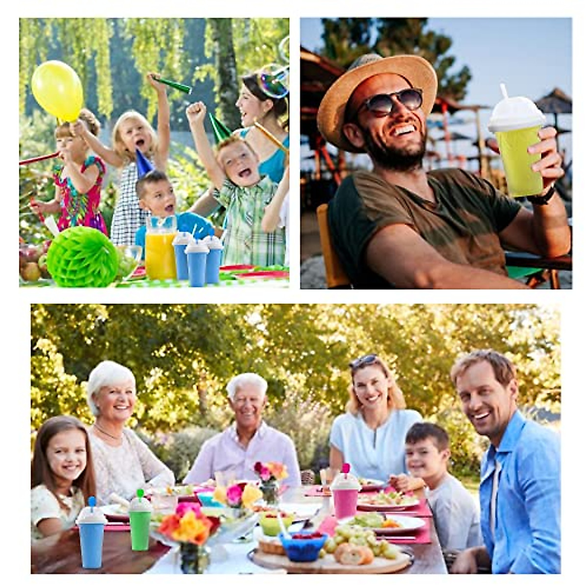 Benlight Slushy Cup | Travel Portable Instant Slushie Maker Cup Double Layer | TIK TOK Quick Frozen Magic Squeeze Cup | Homemade Milk Shake Coca Cola Ice Maker | Slushy Maker Cup for Kids & Family