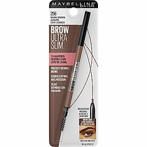Maybelline Brow Ultra Slim Defining Eyebrow Makeup Mechanical Pencil With 1.55 MM Tip And Blending Spoolie For Precisely Defined Eyebrows, Warm Brown, 0.003 oz.