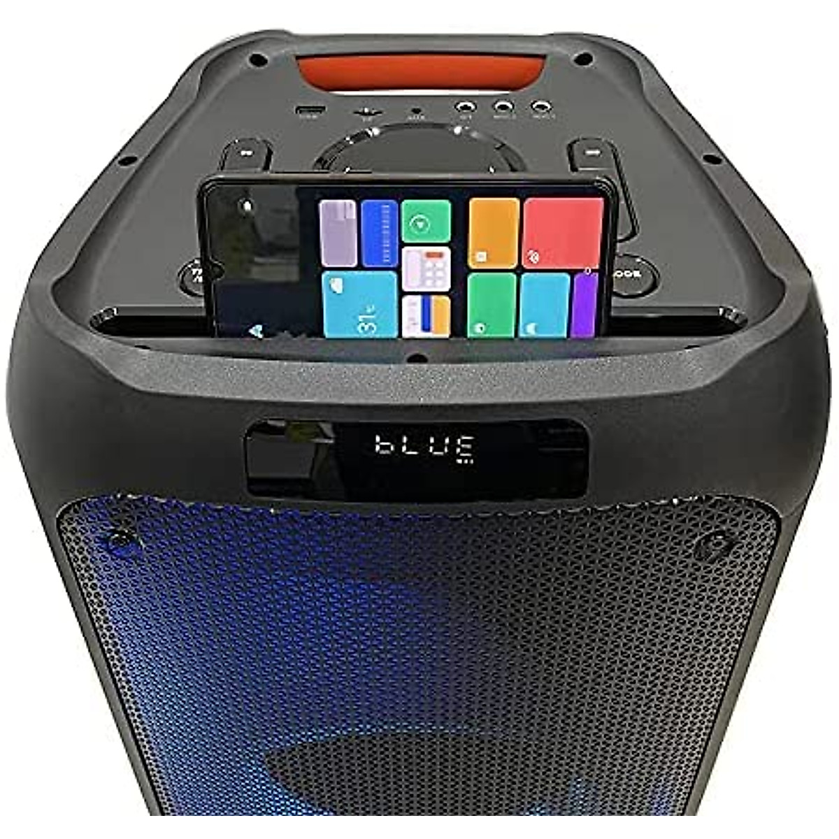 Portable Karaoke Speaker Karaoke Machine System 200 Watt Peak Power Bluetooth for Adults Kids PA Stereo with Dual 10 " Woofer, DJ Lights, 2 Wireless Mics, LCD Screen, Recording/MP3/USB/TF
