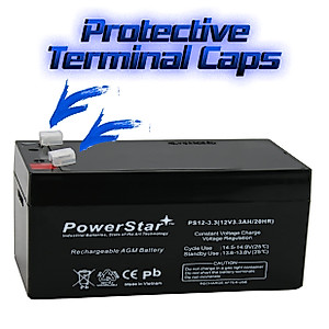 PowerStar 12V 3.3Ah Battery for Compatible with APC BE350U - Compatible with APC RBC35
