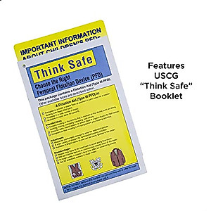 New Oceans7 US Coast Guard-Approved, Type III Youth Life Jacket - Personal Flotation Device with Flex-Form Chest and Open-Sided Design – Pink/Berry