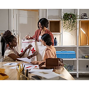 Ginsco Waterproof Dust Cover for Cricut Maker 3, Cricut Maker, Cricut Explore 3 Machine, Cricut Explore Air 2, Cricut Maker Cover with 3 Front Pockets for Cricut Accessories and Supplies Tools Pens Blue