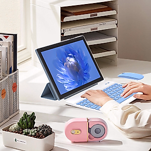 Tablet 2 in 1 Tablets 10 inch Android 12 Tablet Set with Keyboard Case Mouse Stylus Film, 4GB+64GB Tablets 10.1" Tab 1280*800 HD Touch Screen, 8MP Dual Camera Games Wi-Fi Bluetooth Tableta PC Blue.