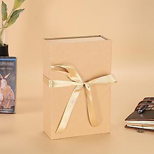RayofSun Brown Small Gift Boxes With Lids For Presents.10.5 * 7 * 3in Bridesmaid Proposal Box ForFor Wedding,Christmas,Birthday(1pc