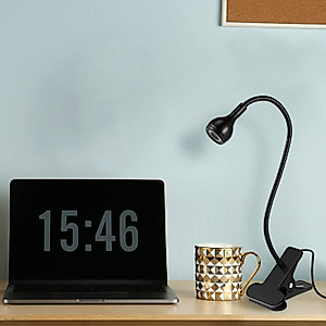 VIHOSE Big Chip 395nm UV LED Light Fixtures with Gooseneck and Clamp Mini Desk Light Clamp Portable Gooseneck for Outdoor Stall Gel Nail Curing, 5V USB Input(Black,2 Pieces)