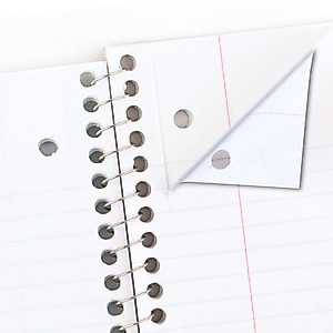 Mead Spiral Notebooks, 6 Pack, 1-Subject, Wide Ruled Paper, 10-1/2" x 8", 70 Sheets per Notebook, Assorted Colors (73063)