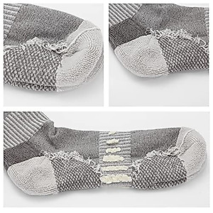 BUDERMMY Men's Cotton Moisture Wicking Heavy Cushion Crew Work Socks,6-12, 6Pairs (US, Numeric, 6, 9, Regular, Tall, black 1)