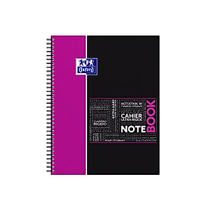 Oxford 400037407 Notebook Study Pack of 5 with 4 Colours Digital College Pad A4+ Lined 80 Sheets