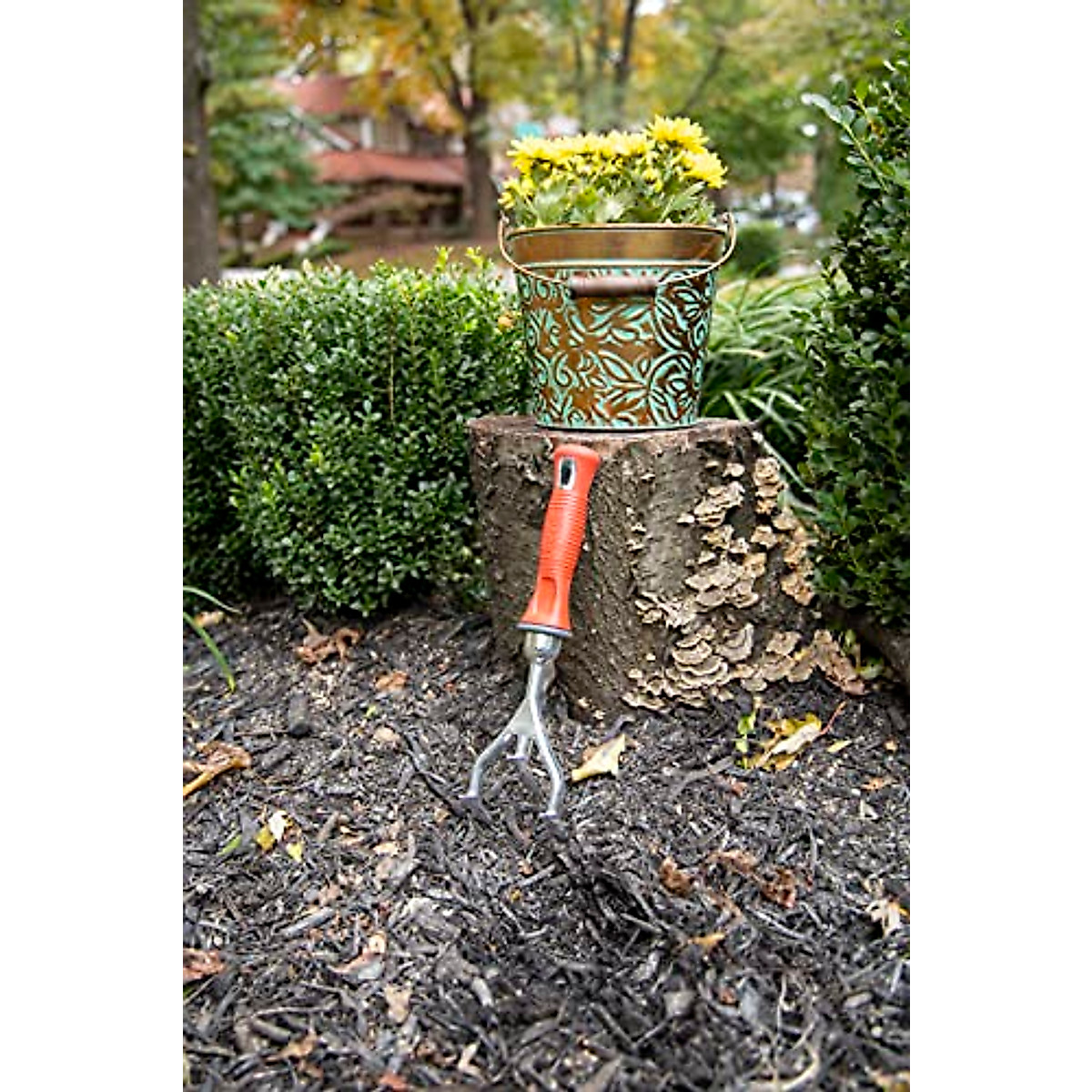 Garden Weasel 91367 Double-Sided Garden Cultivator Hand Tiller - for Loosening Soil, Weeding and Digging - Weather and Rust Resistant