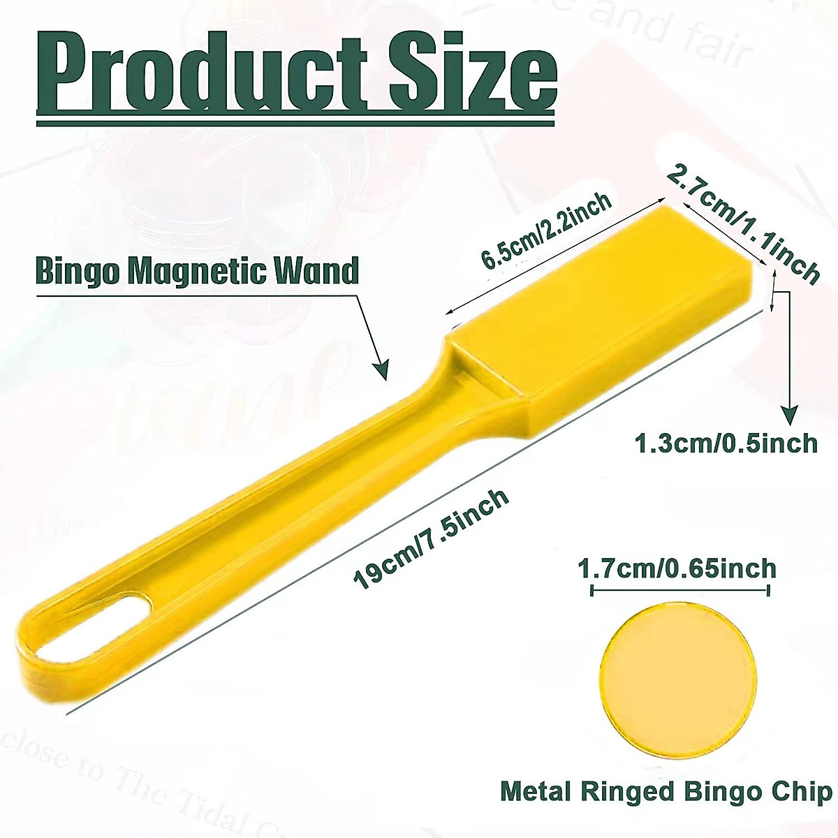 Dacefloy Magnetic Wand and 100 Bingo Chips Educational Learning STEM Kit Magnet Tool for Science Experiment,Classroom Game, Sensory Bins