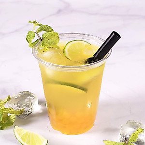 Karat C9041 5.75'' Boba Sample Straws (10mm) - Black (Case of 2000)