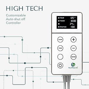 HealthyLine Rainbow Chakra Mat - Enhanced Reiki, Yoga and Massage - Electric Gemstone Heating Pad with Negative Ions and Red Photon Lights - Inframat Pro 3rd Edition - Firm (Medium 50 x 24 inches)