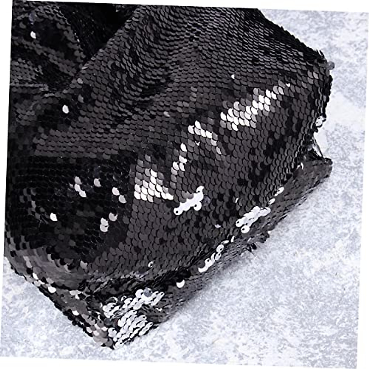 VALICLUD 2pcs Single Shoulder Evening Girls Fashion Handbag - Girl Sequined Bucket Tote Women Clutch Sequins Purse Glitter Sequences with for Draw Strap Chain Messenger Black Sequin Bag