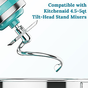 Coolcook Stainless Steel Dough Hook for Kitchenaid Stand Mixer, Fits 4.5-5Qt Tilt-Head Stand Mixer attachments for kitchenaid mixer, Dishwasher Safe for Kitchen aid Accessories and Attachments
