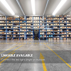 TychoLite 8FT LED Shop Lights 110W LED Garage Light, 5000K, 12000lm, 8 Foot LED Linear Strip Fixture, Surface and Suspend Mounting, for Warehouse, Workshop, Replace for Fluorescent Tube 2 Pack