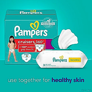 Pampers Cruisers 360 Diapers - Size 5, 56 Count, Pull-On Disposable Baby Diapers, Gap-Free Fit