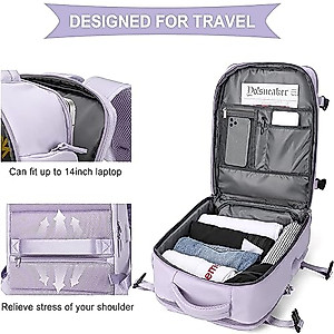 GZKPL Laptop Backpack, Travel Backpack Waterproof College Backpack Hiking Backpack with USB Charging Port for Men and Women, School, Business (Purple)