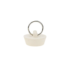 Semetall Drain Stopper 6 Pack 1-1/8" Bath Plugs Rubber White Sink Plug with Hanging Ring for Bathtub,Bathroom,Kitchen