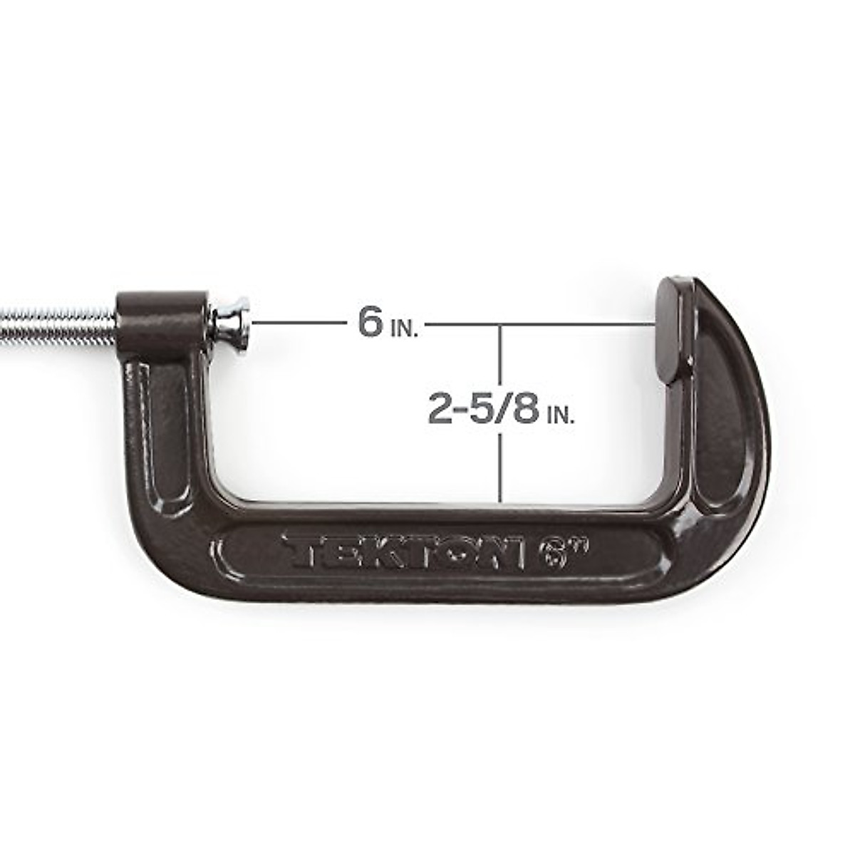 TEKTON 6 Inch Malleable Iron C-Clamp | 4027