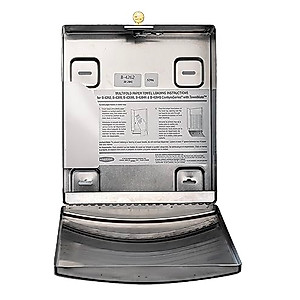 BOBRICK 4262 ConturaSeries Stainless Steel Paper Towel Dispenser with TowelMate, Satin Finish, 4-7/8" Length, 13-1/4" Height, 10-13/16" Width
