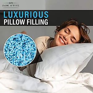 Jade Active Bean Bag Filler Foam - 5 Pound Premium Shredded Memory Foam - Easy Pillow Stuffing Foam for Dog Bed or Couch Cushion - Very Soft and Great for Stuffing