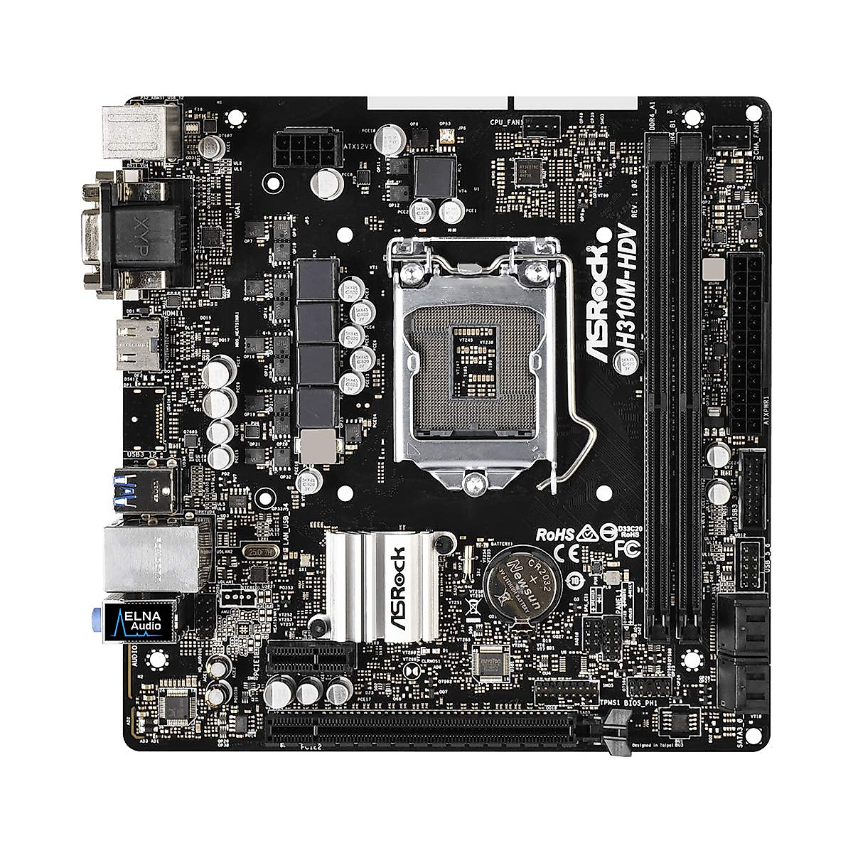 ASRock H310M-HDV LGA1151/Intel H310/DDR4/SATA3&USB3.1/GbE/MicroATX Motherboard