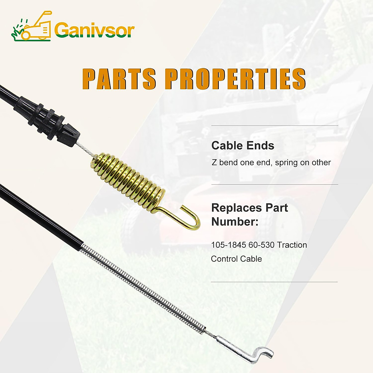 Ganivsor 105-1845 Lawnmower Traction Drive Control Cable for 22" Recycler Toro Front Drive Self Propelled Mowers