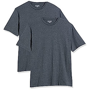 Amazon Essentials Men's Regular-Fit Short-Sleeve Crewneck T-Shirt, Pack of 2, Charcoal Heather, X-Large