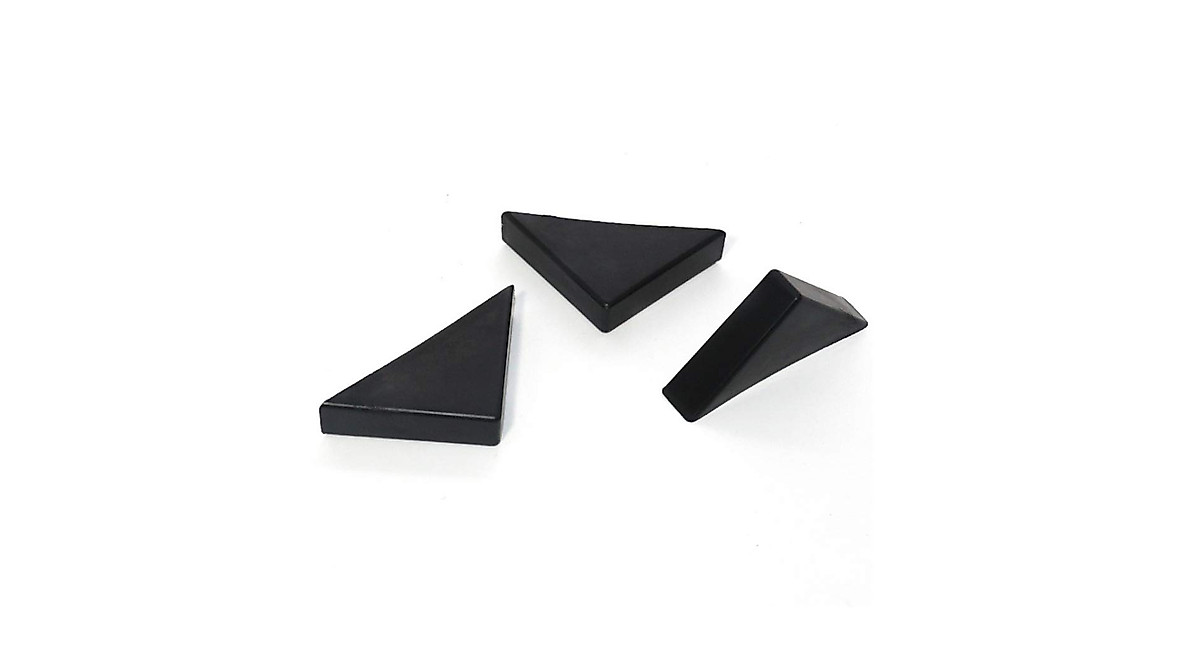 8 Black Triangle Plastic Glass Corner Guards & Protectors