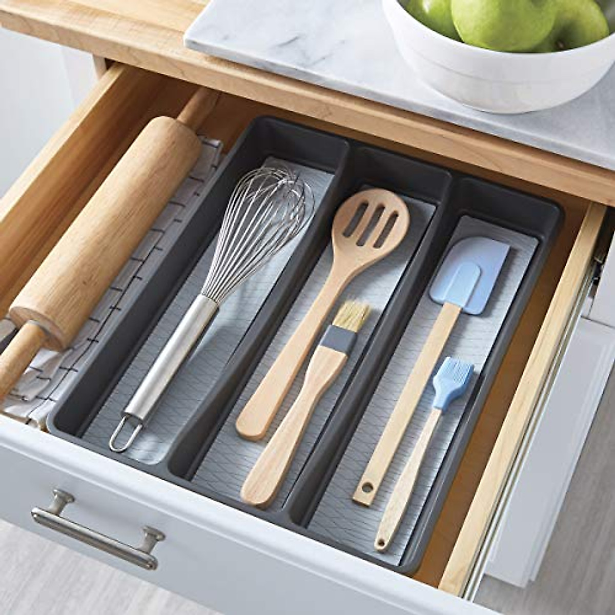 Copco Basics 3 Compartment Organizer, Charcoal Gray/Light Gray