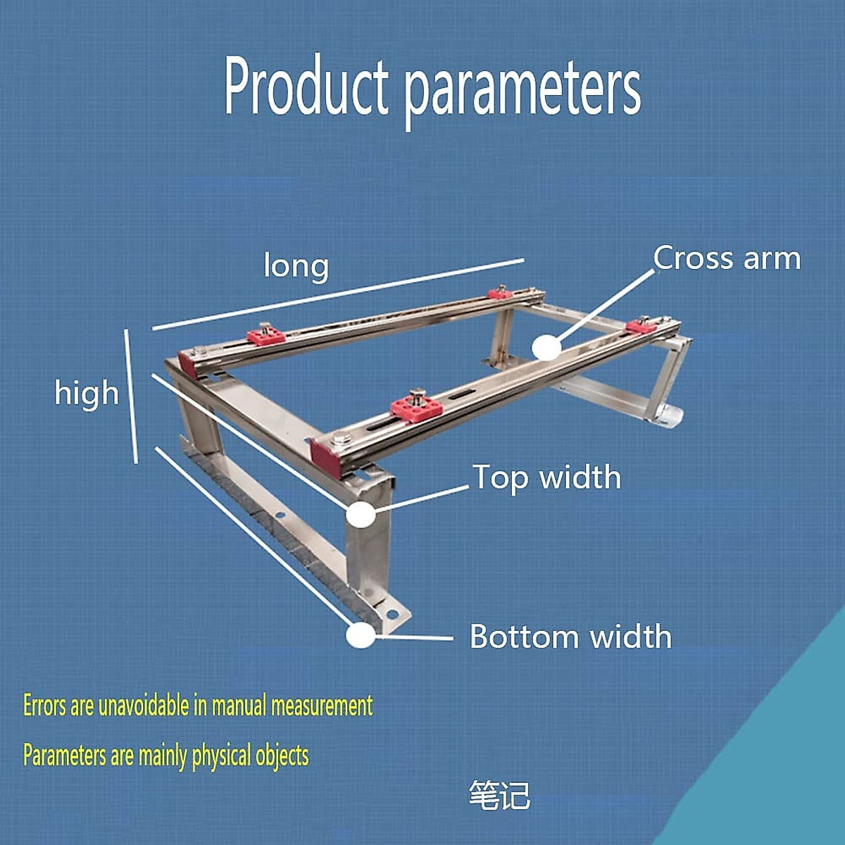 Heavy Duty Stainless Steel Condenser Mount - Universal AC Mount for Mini Split Air Conditioner - Heat Pump Base Mount, Supports 500 Lbs, Anti-Rust, Low Temperature, High Temperature
