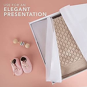 Plum Designs White Tissue Paper for Gift Bags, Bulk Tissue Paper for Packaging- Includes 150 Sheets Premium White Tissue Paper Bulk Pack, Wrapping Tissue Paper - 20 x 20 Inches