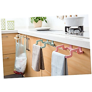 CHILDWEET Kitchen Cabinet Trash Bag Holder Yellow Garbage Storage Rack for Grocery Bags Bag Organizer and Dispenser Over The Cabinet Trash Bag Hanger