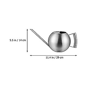 Cabilock 1pc Stainless Steel Shower Flower Spray Bottle Watering Pot for Plant Metal Watering Bucket Flower Gardening Tool Watering Kettle Metal Waterbottle Watering Can Sprinkle Water