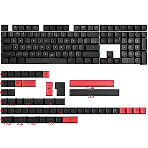 Mosptnspg 160 Evil Dolch Full Key Cap Group, CSA Profile Custom Keycaps PBT Double Shot ANSI Layout Keyboard for Cherry/Gatron MX Switches Mechanical Gaming Keyboards(Durge Black)