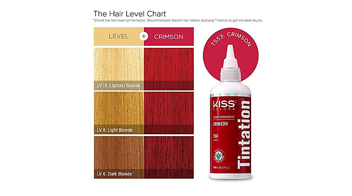 KISS Tintation Semi-Permanent Crimson Hair Color 2-Pack | Vibrant ...