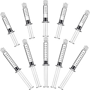 1 ml 2.25 ml Borosilicate Glass Syringe Anti Leak Heat Resistant Accurate Measuring Syringe for Oils Feeding Glue