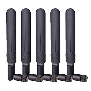 AEDIKO 5pcs Dual Band WiFi 2.4GHz 5GHz 5.8GHz 8dBi MIMO RP-SMA Male Antenna for WiFi Router Wireless Network Card USB Adapter Security IP Camera Video Surveillance Monitor