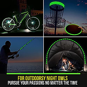 Lockport Glow in The Dark Tape — 2 Pack — 60 Ft x 1 Inch of Bright, Rechargeable, & Long-Lasting Fluorescent Tape — Luminous Tape for Outdoor Sports, Night Decorations, and Home Marking