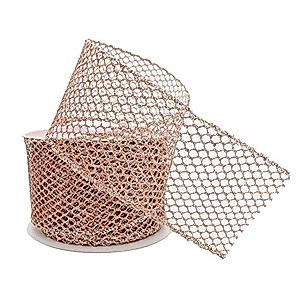 2.5" Glitter Mesh Wired Ribbon by Celebrate It Christmas