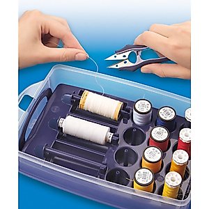Prym Thread Sorting Inserts, Clear Click Box, 24 x 16,5 x 8 cm, Violet