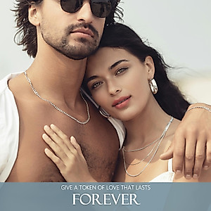 KISPER Solid 925 Sterling Silver Italian 1.6mm Diamond-Cut Twisted Braided Rope Link Chain Necklace for Men & Women with Lobster Clasp – Made in Italy, 20"