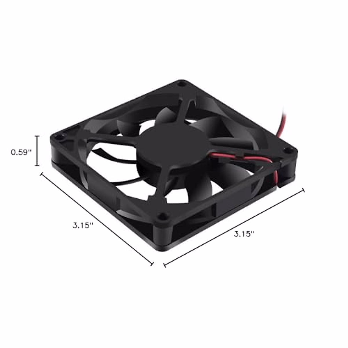 Dorhea 4PCS 80x80x15mm Fan 12V 2Pin DC 8015 Brushless Cooling Case Fan 80mm 15mm for Cooling PC Computer Case CPU Radiator Cooler Fan 2Pin