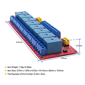 5V Relay Module with Optocoupler Isolation Support High and Low Level Trigger Relay Red Board (8 Channel 5V Relay)