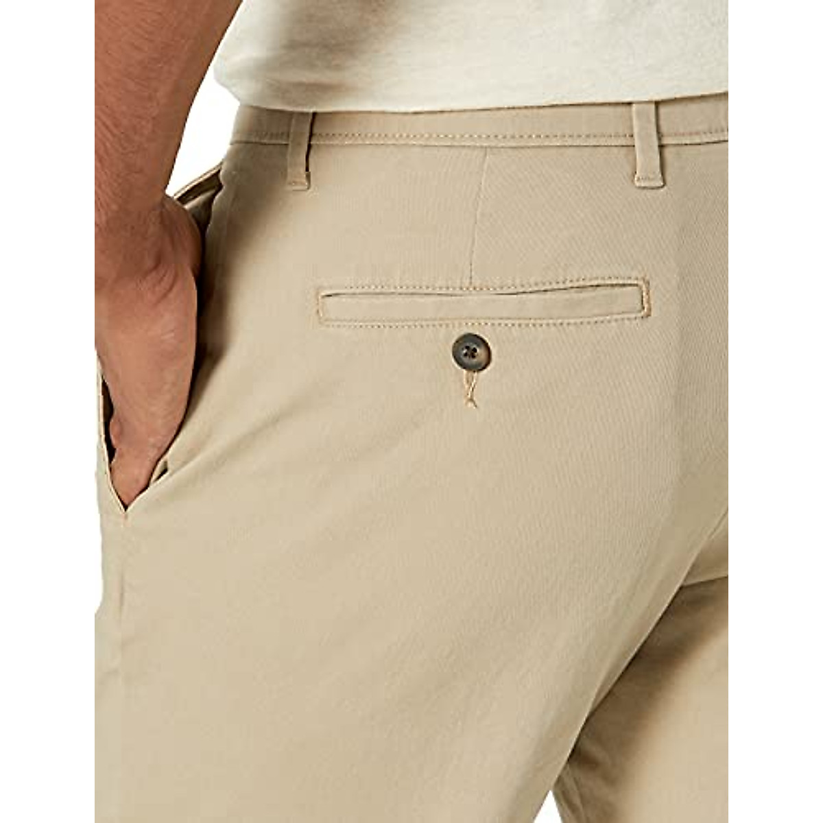 Amazon Essentials Men's Skinny-Fit Casual Stretch Chino Pant, Khaki Brown, 28W x 30L