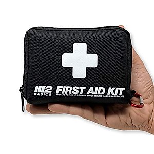 Compact 150 Piece First Aid Kit w/Carabiner, Emergency Blanket | Medical Survival Bag | Full of Supplies for Home, Office, Outdoors, Car, Camping, Travel